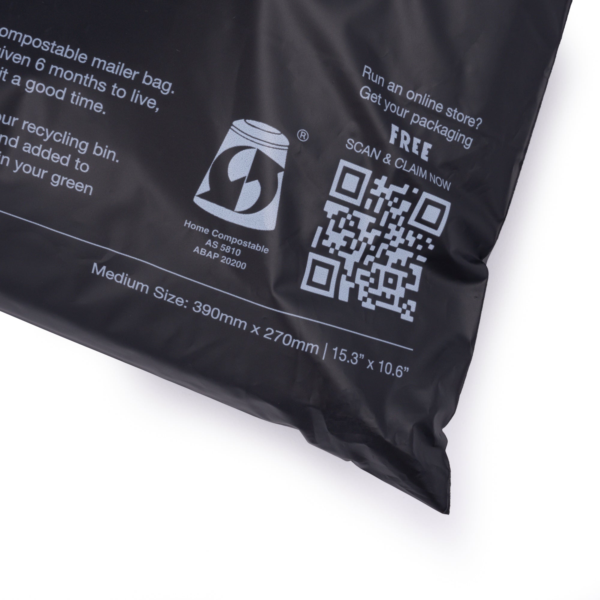Compostable Mailer Medium Black – Pack to the Future